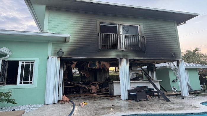 Fire erupts at 2-story home in Dania Beach