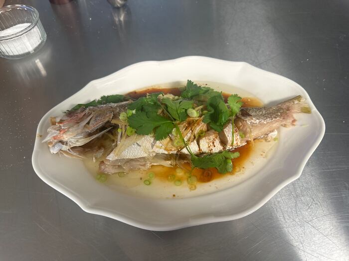 Chinese Fish with Sizzling Oil