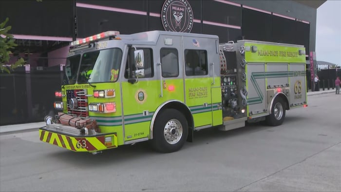 Chemical drone attack training exercise held at Chase Stadium in Fort ...