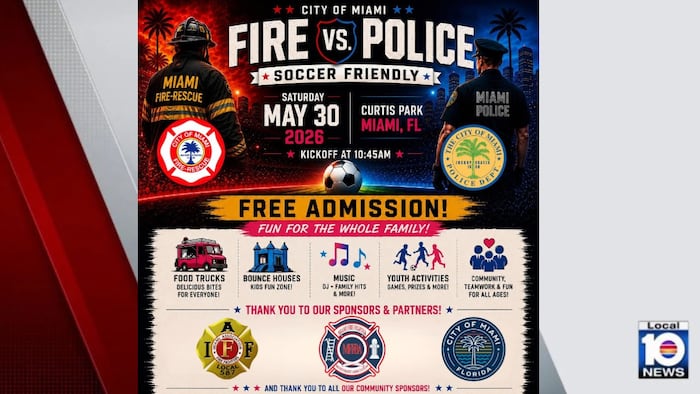 Miami firefighters, police officers to face off in soccer friendly ...