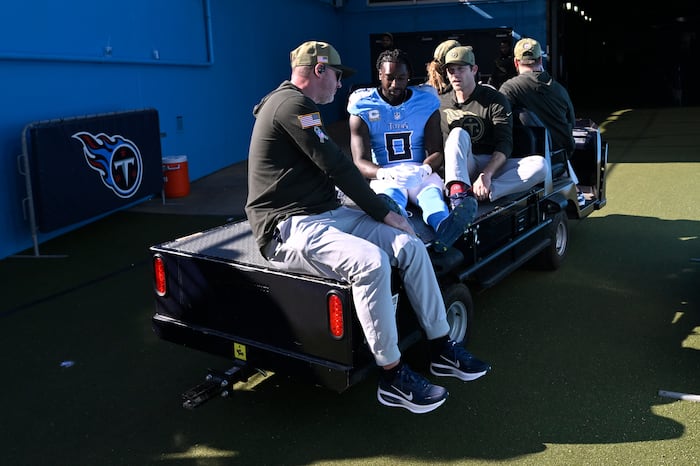 Calvin Ridley’s return for the Titans ends abruptly with ankle injury ...
