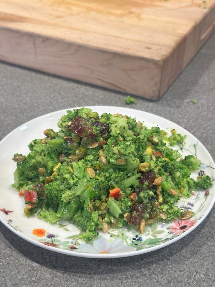 Broccoli Salad with Dates and Chili-Lime Vinaigrette